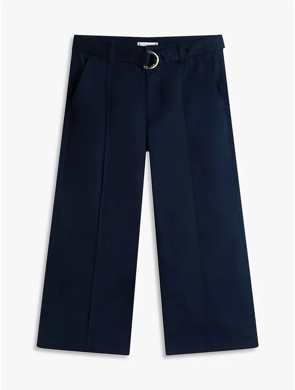 Tommy Hilfiger Belted Wide-leg Cropped Chinos