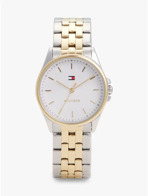 Tommy Hilfiger Two-tone Link Watch - White