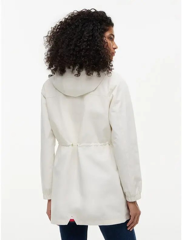Tommy Hilfiger Hooded Longline Storm Jacket - Ivory