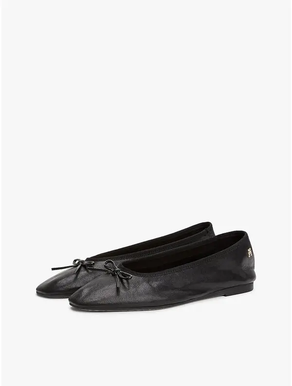 Tommy Hilfiger Monogram Leather Ballet Flat