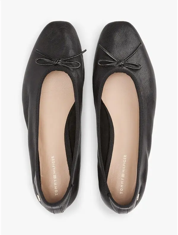Tommy Hilfiger Monogram Leather Ballet Flat