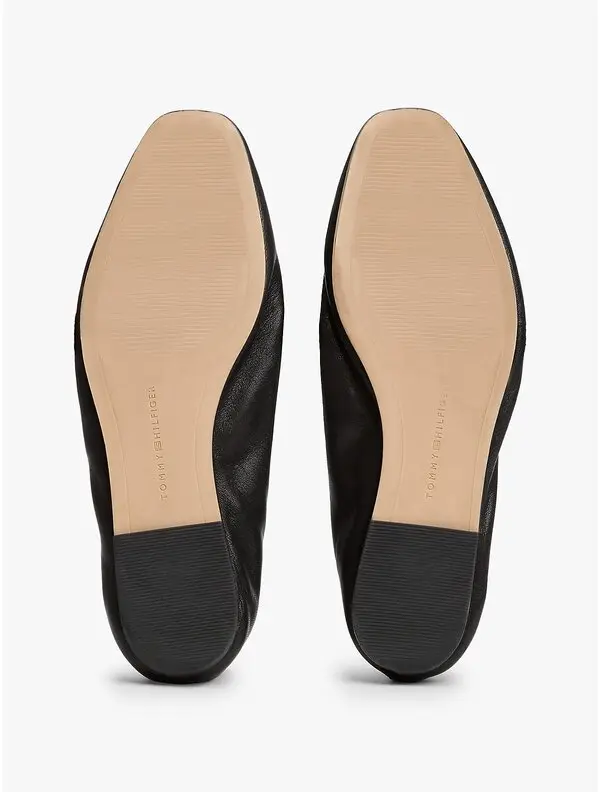 Tommy Hilfiger Monogram Leather Ballet Flat