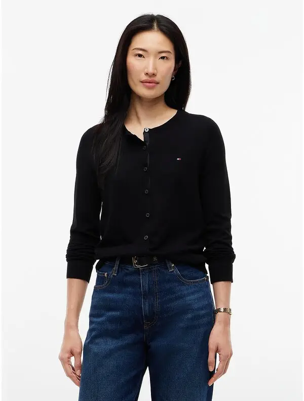 Tommy Hilfiger Long Sleeve Cardigan - Black