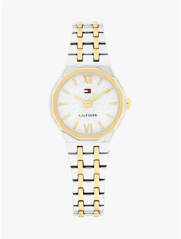 Tommy Hilfiger Shimmer Dial Dress Watch - Silver