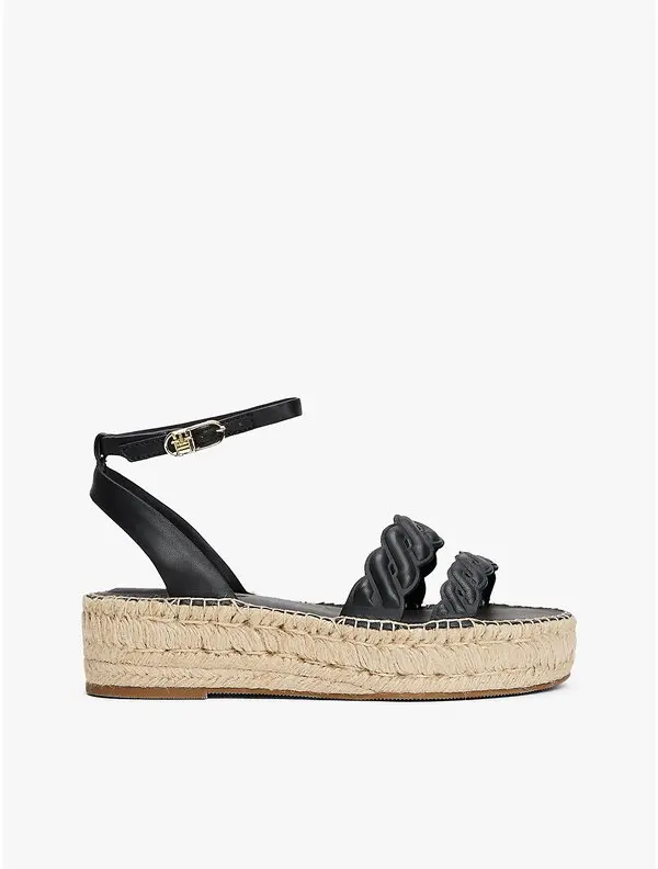 Tommy Hilfiger Leather Twist-strap Platform Espadrille Sandals