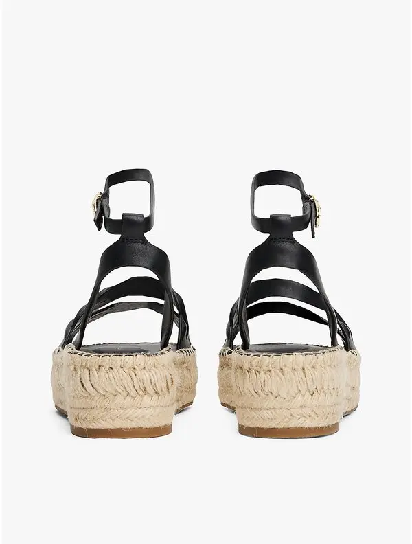 Tommy Hilfiger Leather Twist-strap Platform Espadrille Sandals