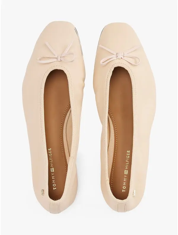 Tommy Hilfiger Monogram Leather Ballet Flats