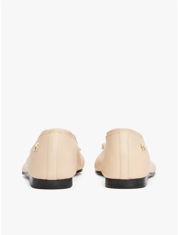 Tommy Hilfiger Monogram Leather Ballet Flats