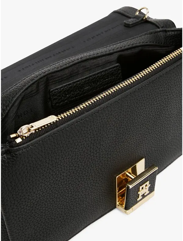 Tommy Hilfiger Monogram Clasp Chain Strap Crossbody Bag