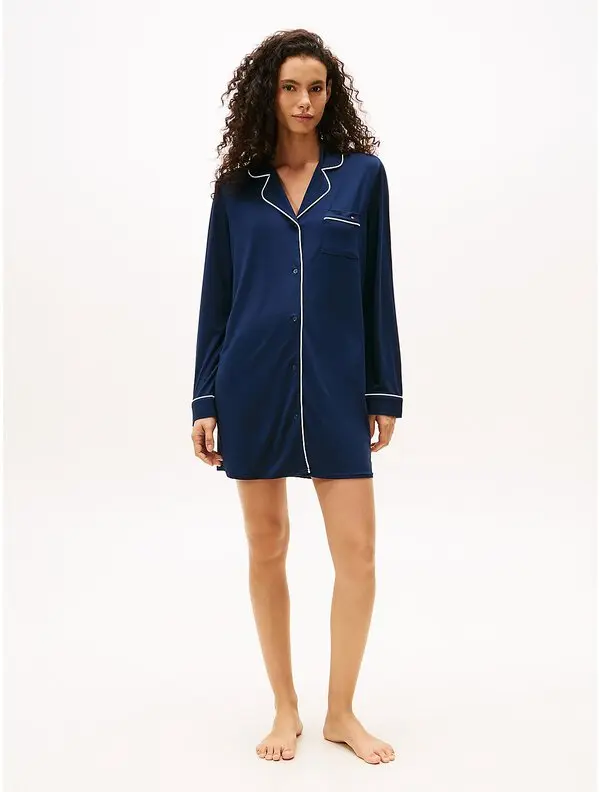 Tommy Hilfiger Pajama Shirtdress Blue - Sky Captain