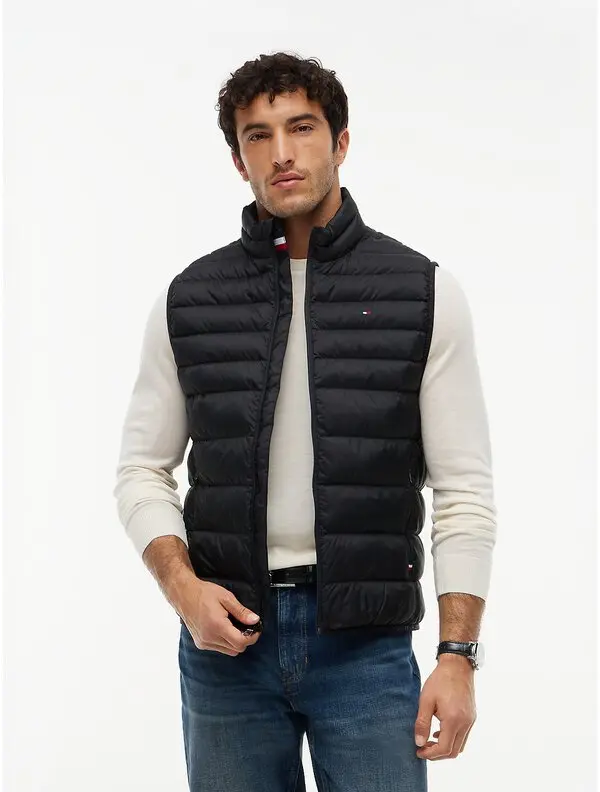 Tommy Hilfiger Lightweight Packable Puffer Vest - Black