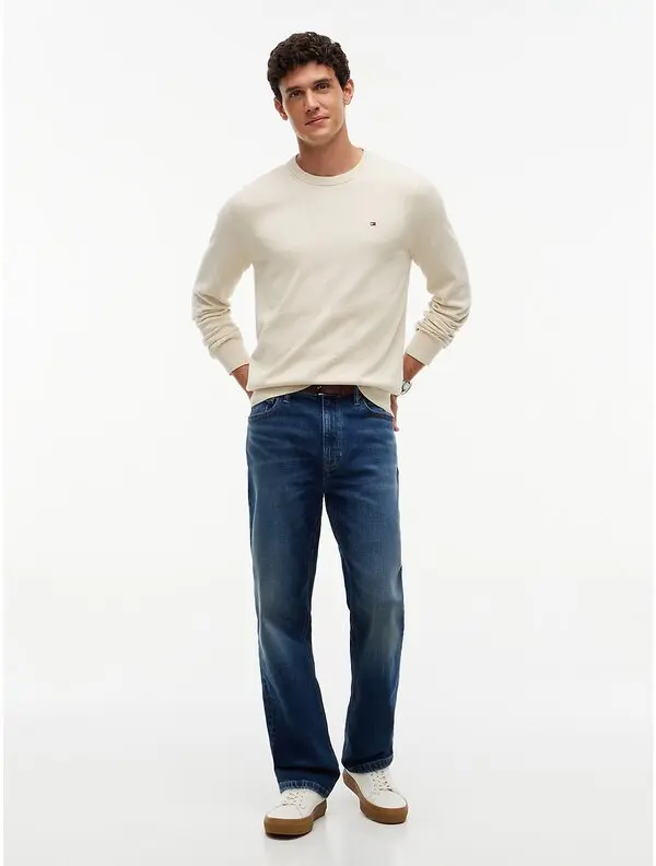 Tommy Hilfiger Classic Cotton Crewneck Sweater - Beige