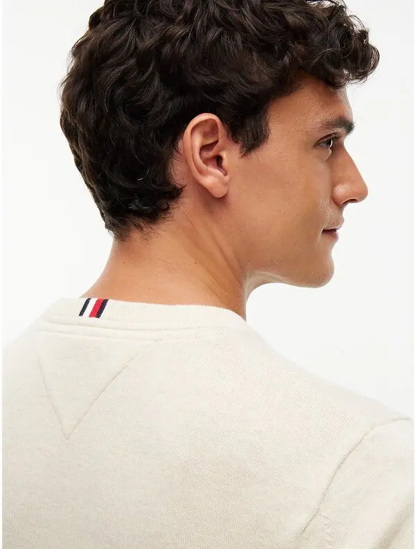 Tommy Hilfiger Classic Cotton Crewneck Sweater - Beige