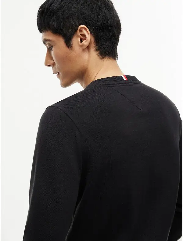 Tommy Hilfiger Classic Cotton Crewneck Sweater - Black