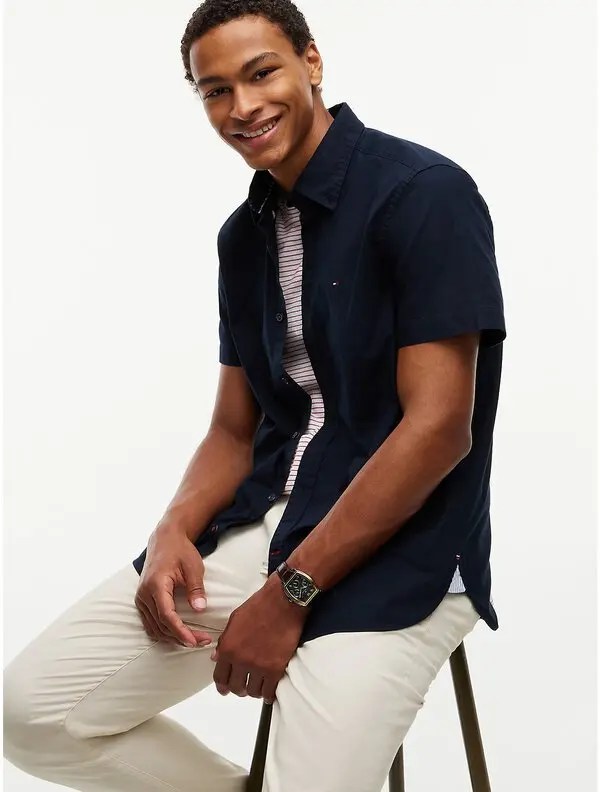 Tommy Hilfiger Regular Fit Short-sleeve Oxford Shirt