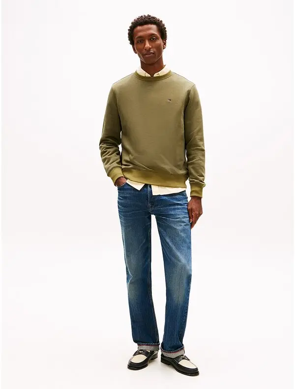 Tommy Hilfiger Crewneck Sweatshirt With Embroidered Logo - Utility Olive
