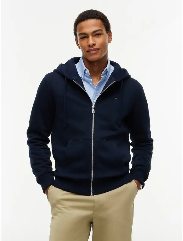 Tommy Hilfiger Zip-up Fleece Hoodie - Navy