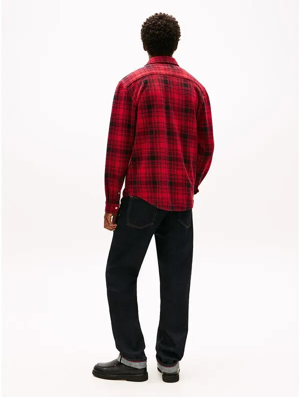Tommy Hilfiger Regular Fit Plaid Jacquard Knit Shirt