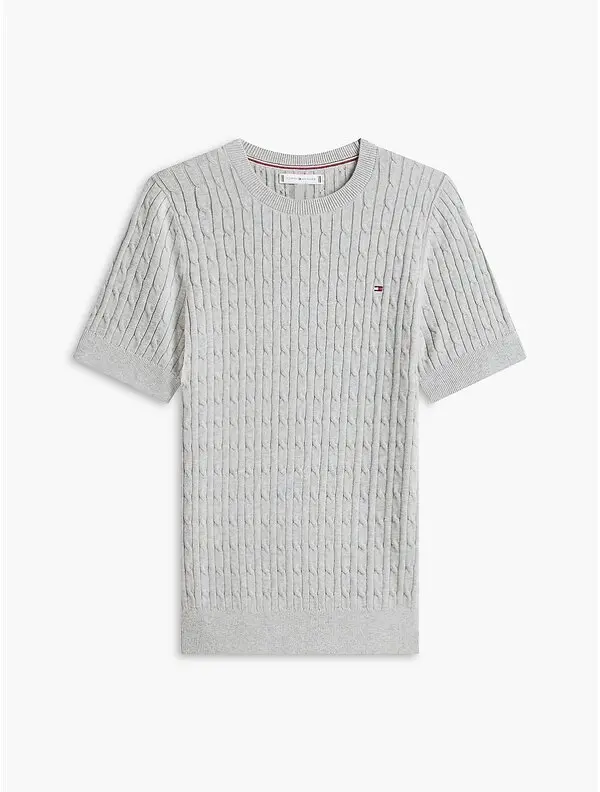 Tommy Hilfiger Short Sleeve Cable Knit Sweater