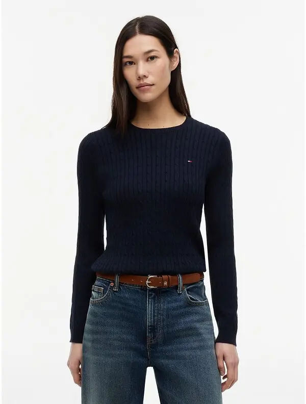 Tommy Hilfiger Cable Knit Sweater - Navy