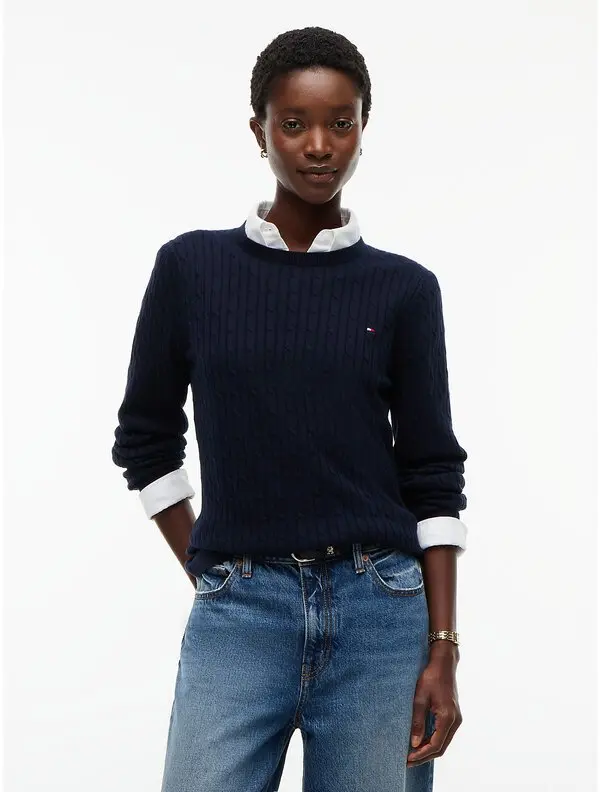Tommy Hilfiger Cable Knit Sweater - Navy