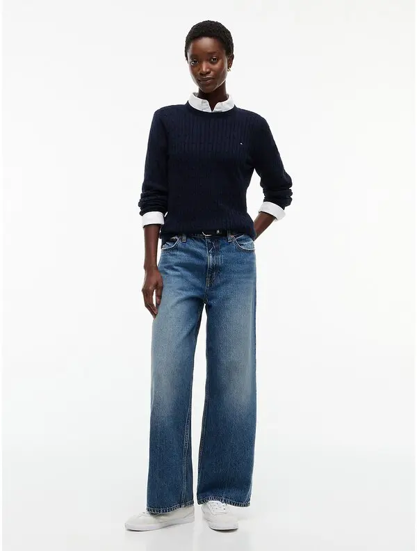 Tommy Hilfiger Cable Knit Sweater - Navy