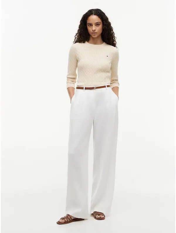 Tommy Hilfiger Cable Knit Sweater - Beige