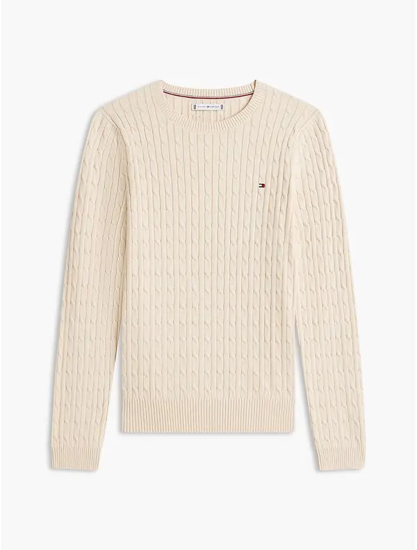 Tommy Hilfiger Cable Knit Sweater - Beige