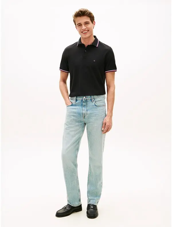 Tommy Hilfiger Regular Fit Tommy Wicking Polo - Black