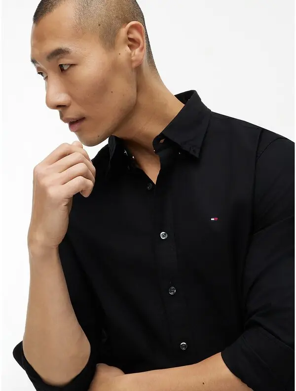 Tommy Hilfiger Regular Fit Oxford Shirt - Black