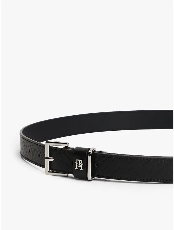 Tommy Hilfiger Allover Monogram Leather Belt