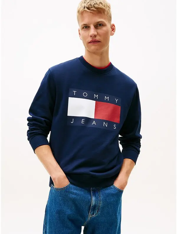 Tommy Hilfiger Big Flag Logo Sweatshirt - Navy