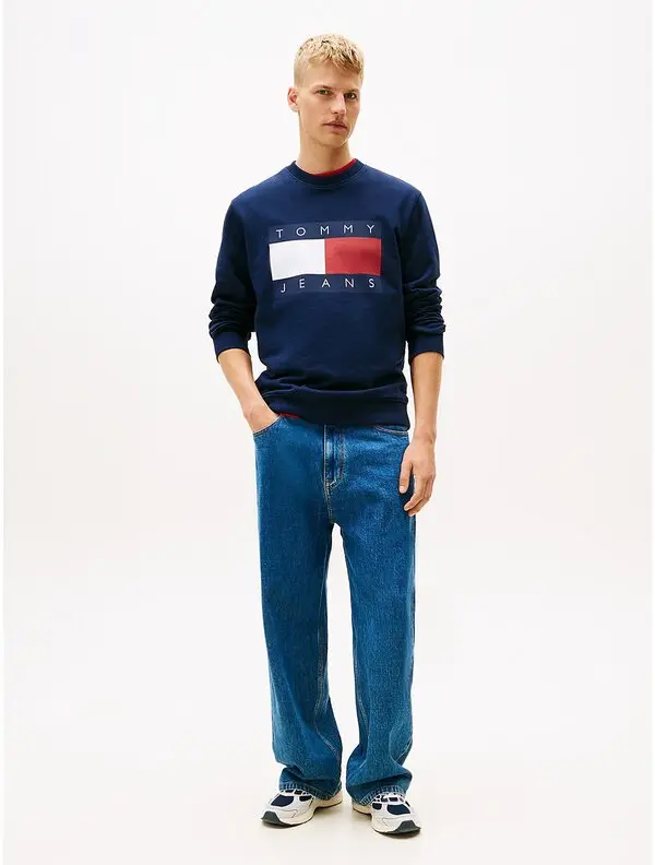 Tommy Hilfiger Big Flag Logo Sweatshirt - Navy