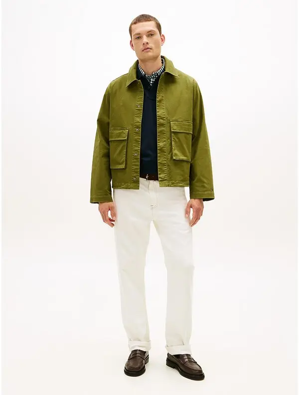 Tommy Hilfiger Lightweight Utility Jacket - Ghost Fern