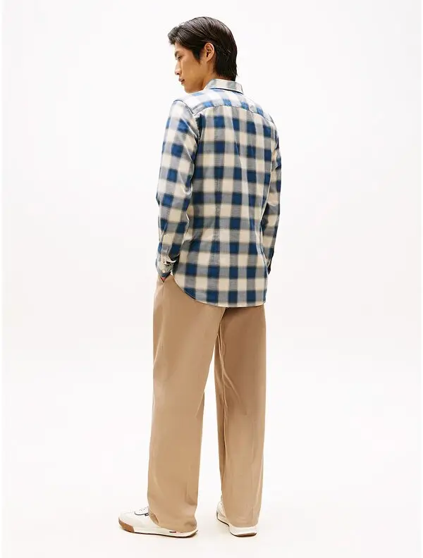 Tommy Hilfiger Slim Fit Plaid All-day Shirt - Fossil Blue Multi
