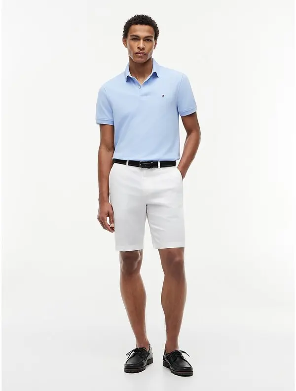 Tommy Hilfiger Regular Fit Stretch Tommy Polo - Light Blue