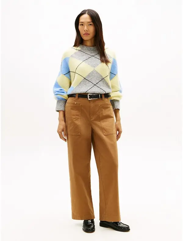 Tommy Hilfiger Stretch Wide Leg Utility Pants