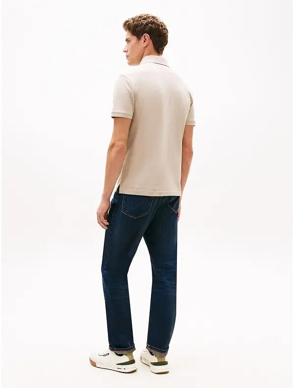 Tommy Hilfiger Regular Fit Monotype Tommy Logo Polo Beige