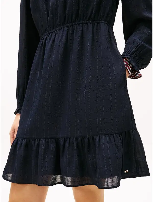 Tommy Hilfiger Checked Chiffon Mini Dress