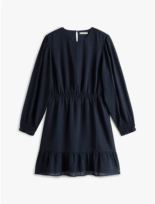 Tommy Hilfiger Checked Chiffon Mini Dress