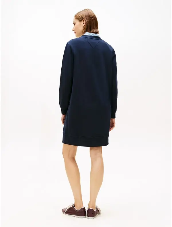 Tommy Hilfiger Varsity Crest Fleece Sweatshirt Dress