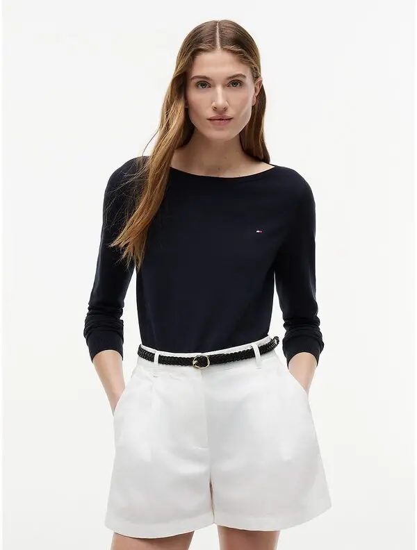 Tommy Hilfiger Boatneck Sweater - Navy