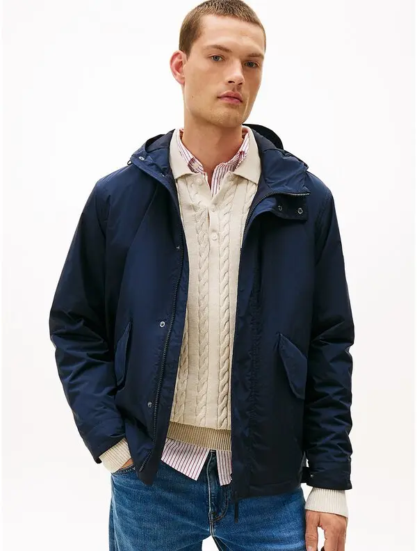 Tommy Hilfiger Water-repellent Packable Hooded Jacket - Navy