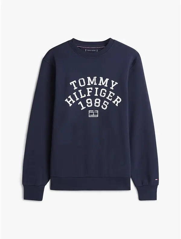 Tommy Hilfiger Arch Logo Crewneck Sweatshirt - Navy