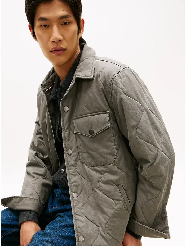 Tommy Hilfiger Garment-dyed Quilted Shirt Jacket