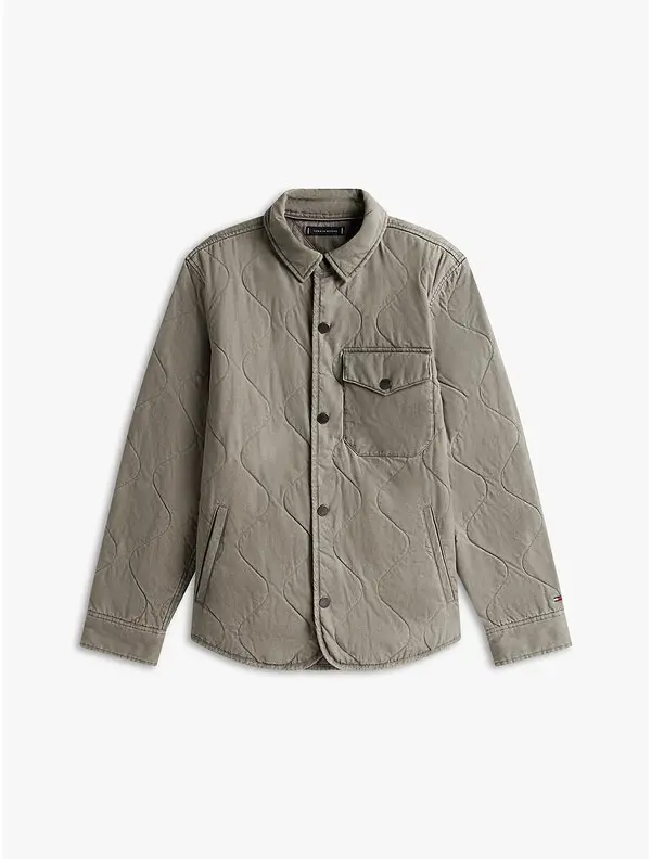 Tommy Hilfiger Garment-dyed Quilted Shirt Jacket