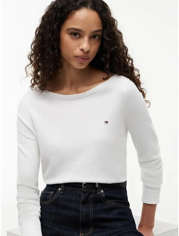 Tommy Hilfiger Boatneck Sweater - Ecru