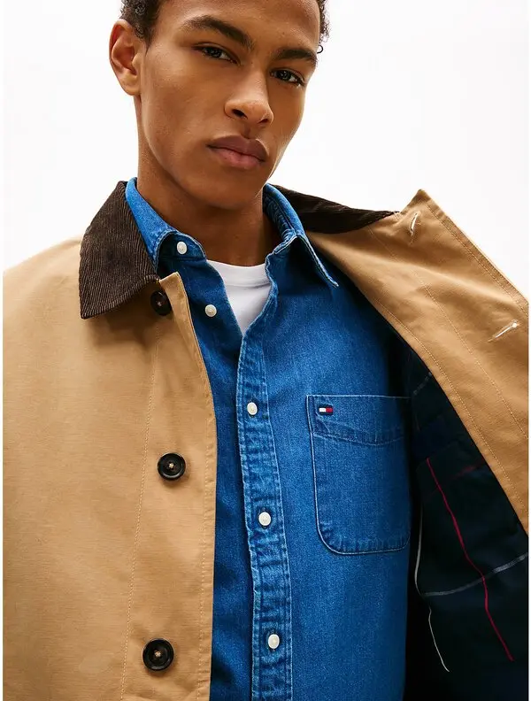Tommy Hilfiger Relaxed Waxed Barn Jacket - Safari Canvas