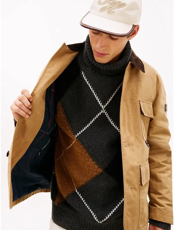 Tommy Hilfiger Relaxed Waxed Barn Jacket - Safari Canvas