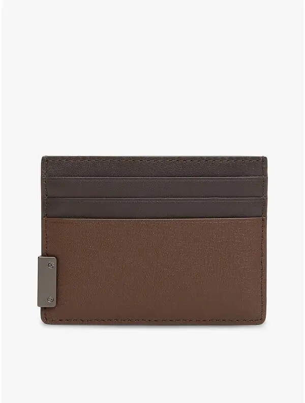 Tommy Hilfiger Pebbled Leather Card Holder